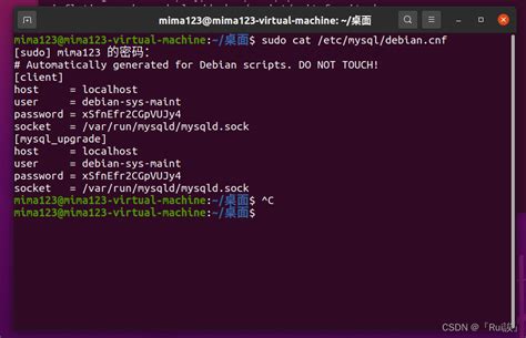 在ubuntu中查找新安装的数据库的默认账号密码的指令 ubuntu查看数据库登录密码 csdn博客