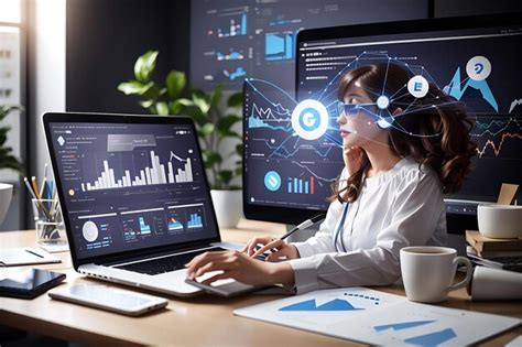 Premium Ai Image Digital Marketing Data Analysis For Performance And Create Insight Report