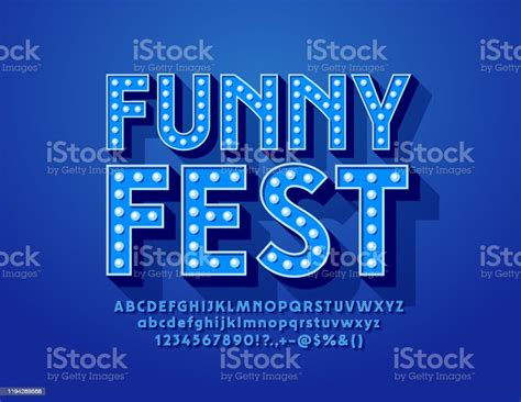 램프 알파벳 문자와 숫자와 벡터 블루 포스터 재미 축제 컴퓨터 글자에 대한 스톡 벡터 아트 및 기타 이미지 컴퓨터 글자