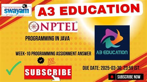 nptel programming in java week 10 programming assignment answers
