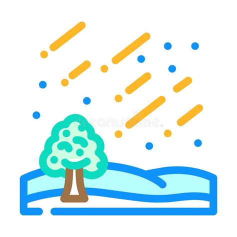 Meteor Shower Space Exploration Color Icon Vector Illustration Stock Vector Illustration Of