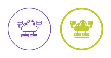 Cloud Database Vector Icon Vector Art At Vecteezy