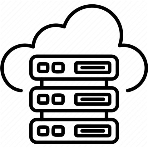 Cloud Server Database Hosting Icon Download On Iconfinder