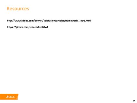 Coldfusion Fw Framework Introduction Pptx Web Development Internet