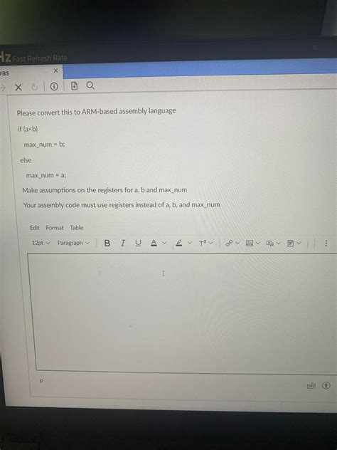 Solved Please Convert This To Arm Based Assembly Language If