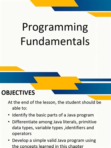 Java Fundamentals Pdf