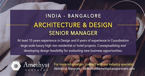Amethyst Partners On Linkedin Seniormanager Architecturedesign
