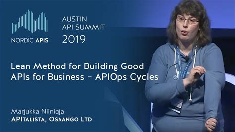 Lean Method For Building Good Apis For Business Apiops Cycles Youtube