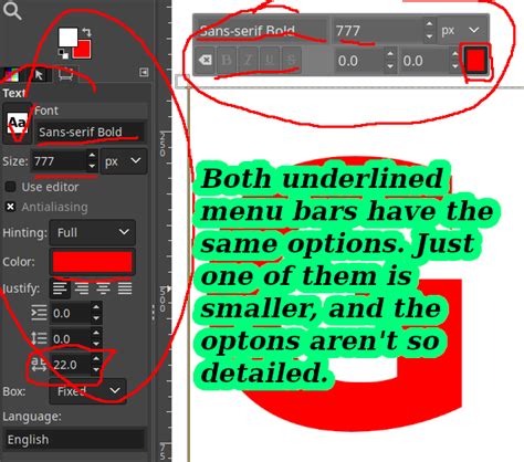 gimp text use