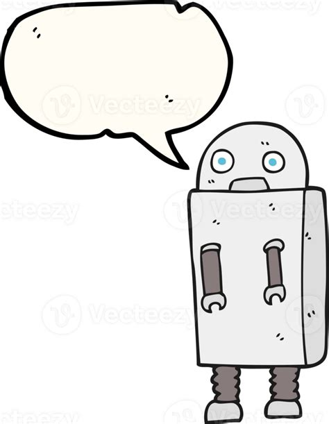 speech bubble cartoon robot 36451962 png