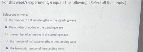 lab 9 for this week s experiment n equals the