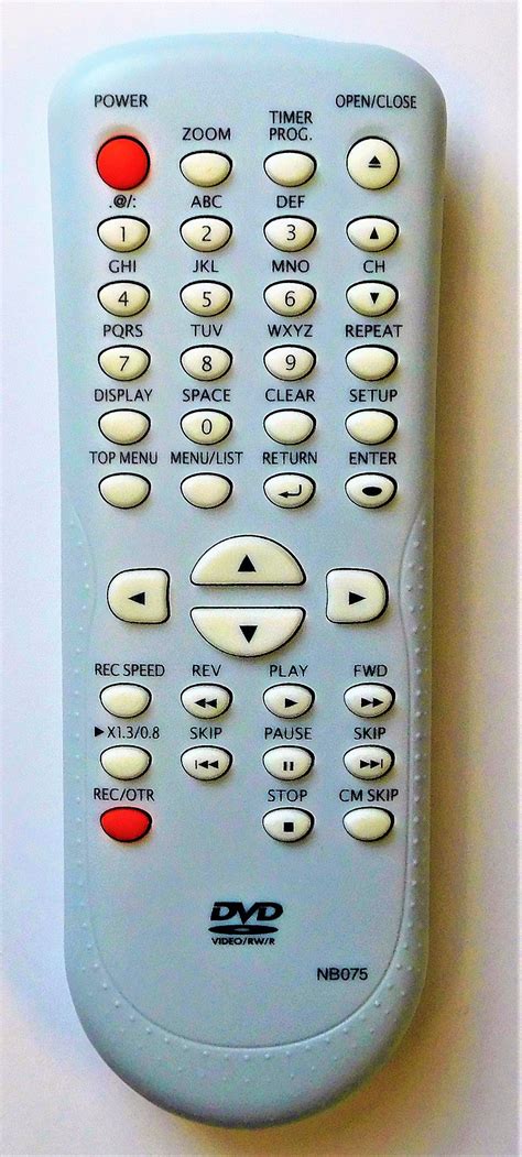 Oem Replacement Remote Control For Sylvania Dvd Recorders Nb075ud