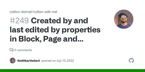 created by and last edited by properties in block page and database