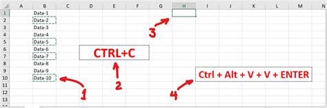 selecting non contiguous rows and pasting the values elsewhere