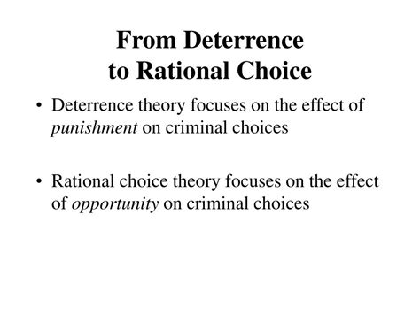 Ppt Deterrence And Rational Choice Theories Powerpoint Presentation Free Download Id252755