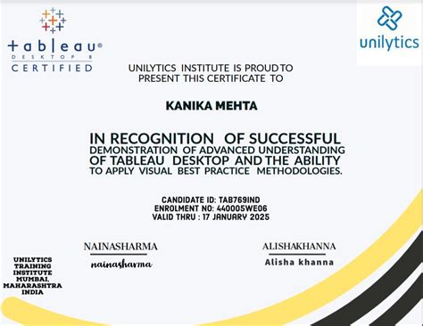 Kanika Mehta On Linkedin Certifiablytableau Desktopspecialist
