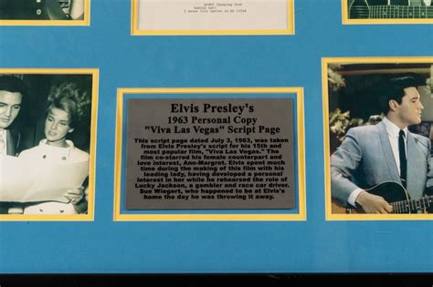 Lot Viva Las Vegas Elvis Movie Script Page
