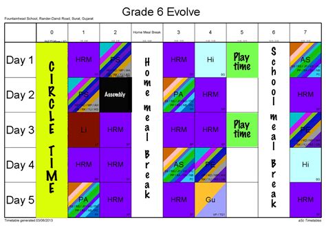 Class Time Table Evolve