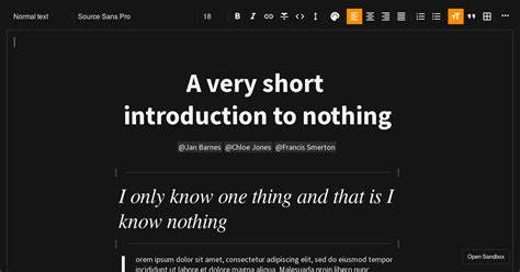 React Editor Kit Examples Codesandbox
