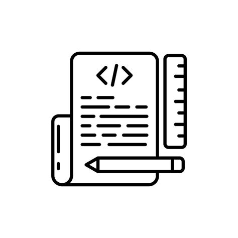 Script Outline Icon Illustration Vector Art At Vecteezy