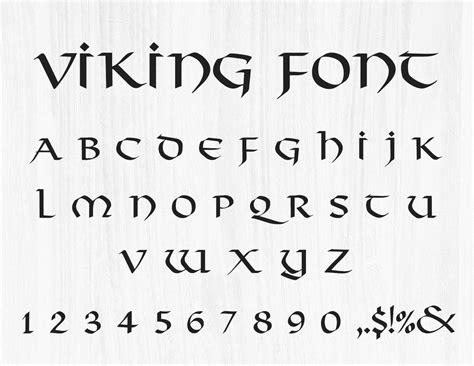 Wikinger Schrift Ttf Nordische Keltische Norwegische Schrift