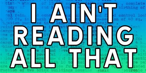 I Aint Reading All That Im Happy For U Tho
