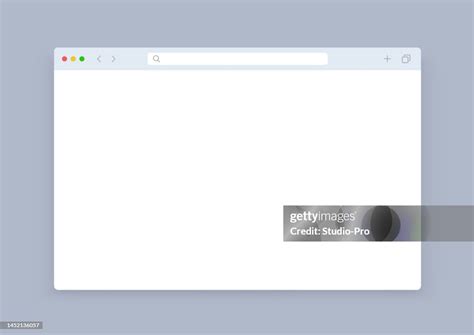 web browser window mockup user interface design template similar to chrome high res vector