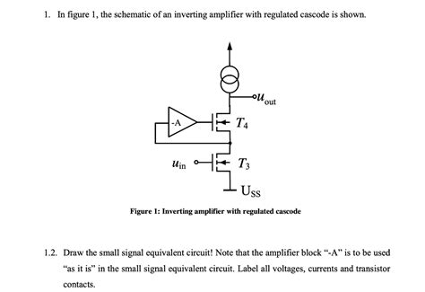 Solved 1 In Figure 1 The Schematic Of An Inverting Chegg Com