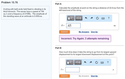 solved a string with both ends held fixed is vibrating in