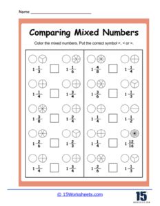 Comparing Mixed Numbers Worksheets 15 Worksheets Com