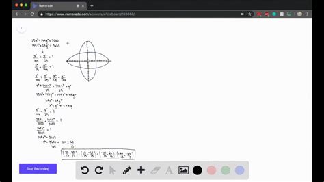 SOLVED Intersecting Ellipses Find The Intersection Points Of The