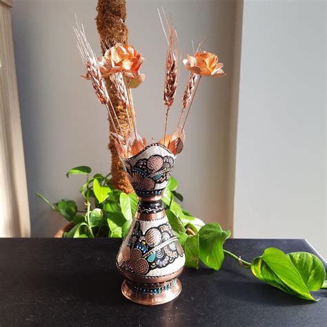 Ваза медная турецкая узорчатая ручной работы, Morya, 25 см - купить ...