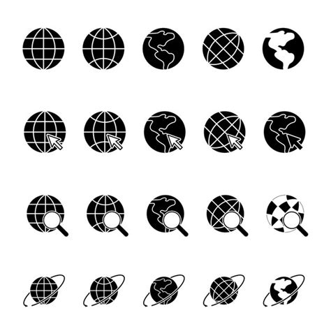Premium Vector Globe Icon Template