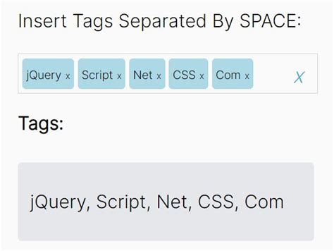 User Friendly Tag Management JQuery Plugin Selectit Js Free JQuery Plugins
