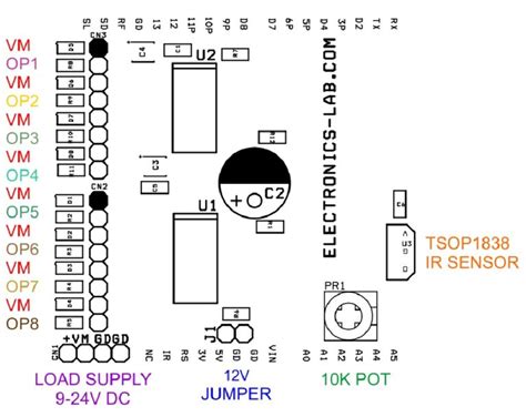 Channel Inductive Load Driver Arduino Shield Electronics Lab