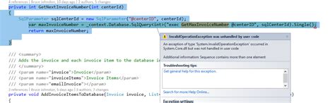 C Sequence Contains More Than One Element Error In Mvc Stack Overflow