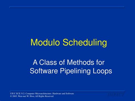 Ppt Modulo Scheduling Powerpoint Presentation Free Download Id4092365