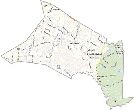 Jones County Map North Carolina Us County Maps