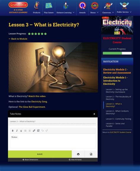 Electricity Course Materials ScienceWiz