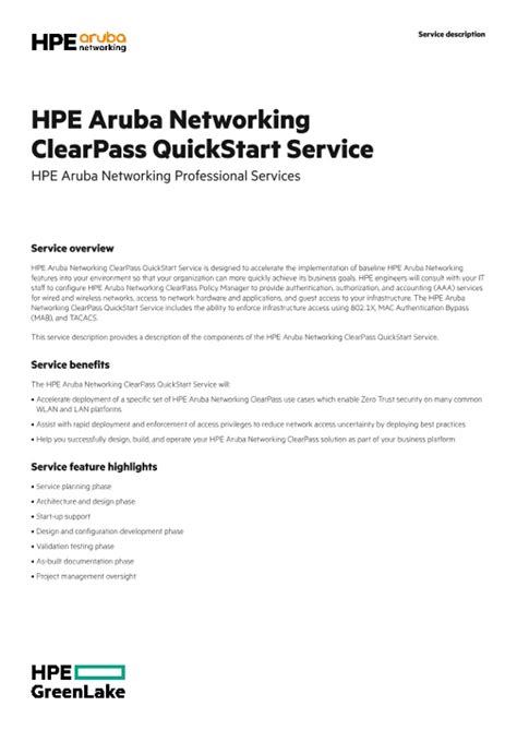 Hpe Aruba Networking Arubaos 8 To Arubaos 10 Migration Quickstart Service