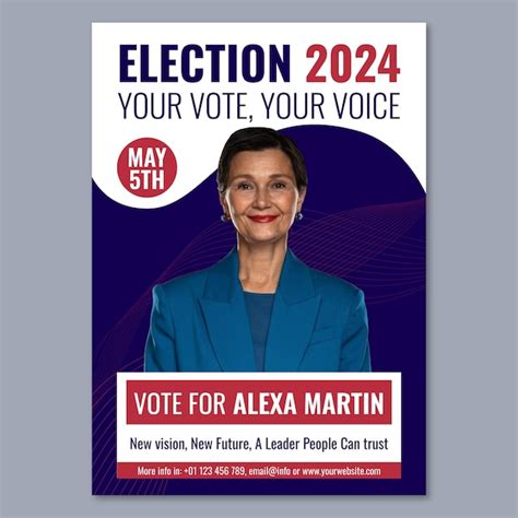 Free Vector Vote Election Poster Template Design