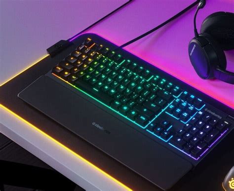 SteelSeries Apex 3 RGB Gaming Keyboard 10 Zone RGB Illumination Keyboards Keypads