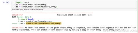 pytorch奇怪错误 valueerror at least one stride in the given numpy csdn博客