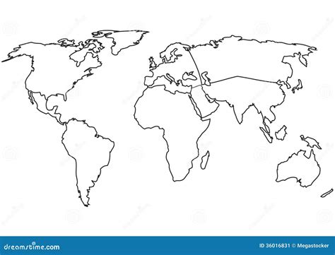 World Map Outline Printable Free Printable Blank Outline Map Of World