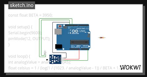 Temperatur Sensor Wokwi Esp32 Stm32 Arduino Simulator