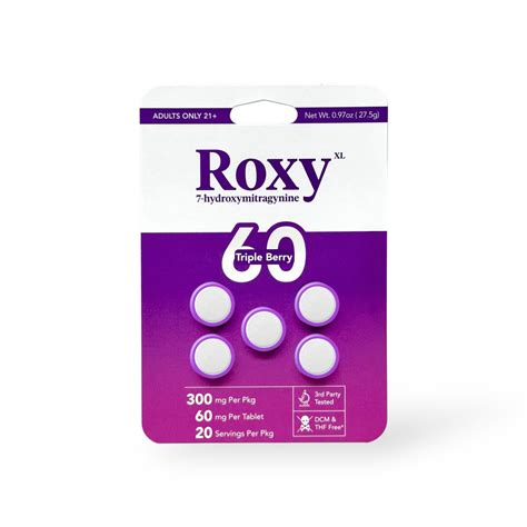 Roxy Xl 7 Hydroxymitragynine Tablets Triple Berry 60mg Per Tablet