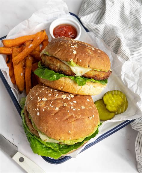 Veggie Burger And Fries Eating Vegan At Burger King In The Usa The