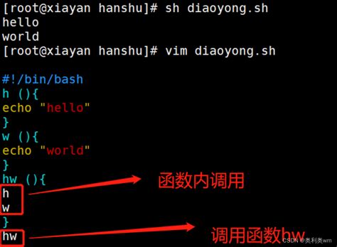 Shell函数调用shell脚本调用函数 Csdn博客
