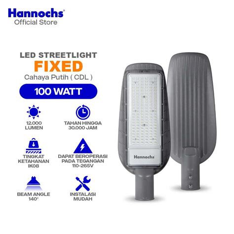 Jual Hannochs Lampu Outdoor Led Streetlight Fixed W Cahaya