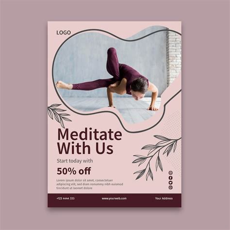 Yoga Class Flyer Template Vectors And Illustrations For Free Download Freepik